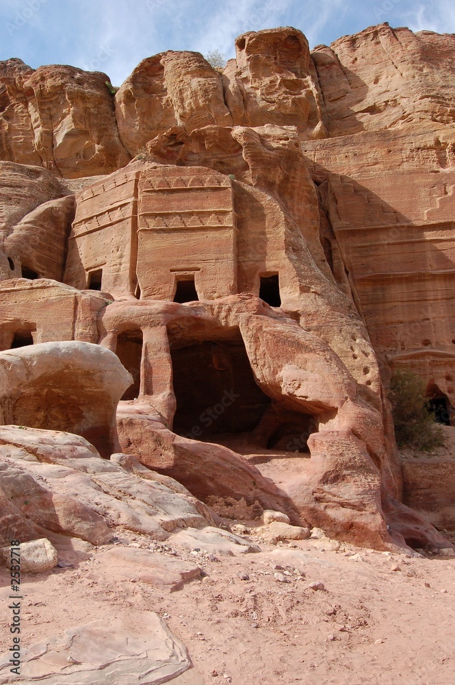 tombs - petra Stock Photo | Adobe Stock