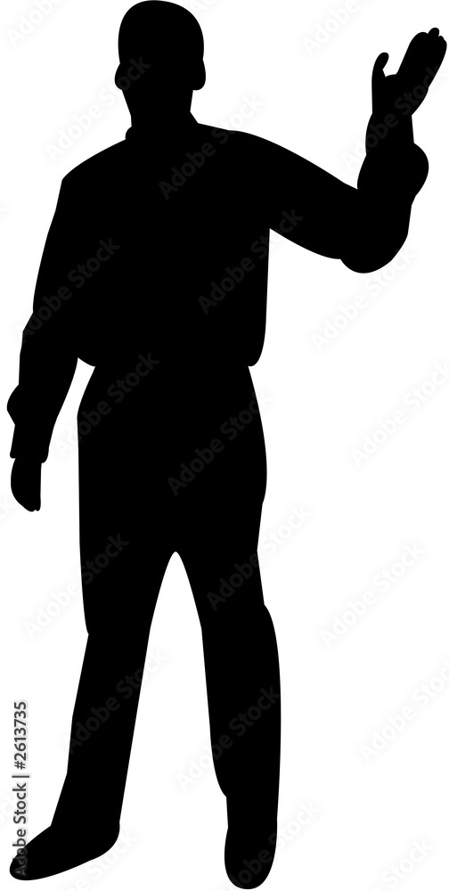 silhouettes waving Stock Illustration | Adobe Stock