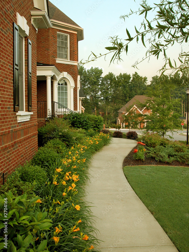 beautiful brick house Stock Photo | Adobe Stock
