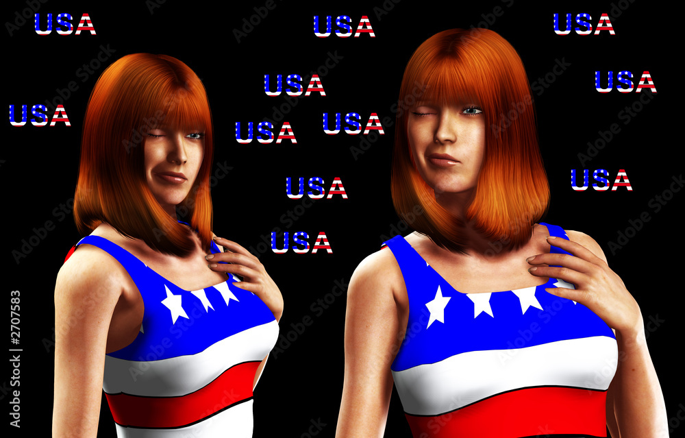 Sexy Usa Ladys 8 Stock Illustration Adobe Stock