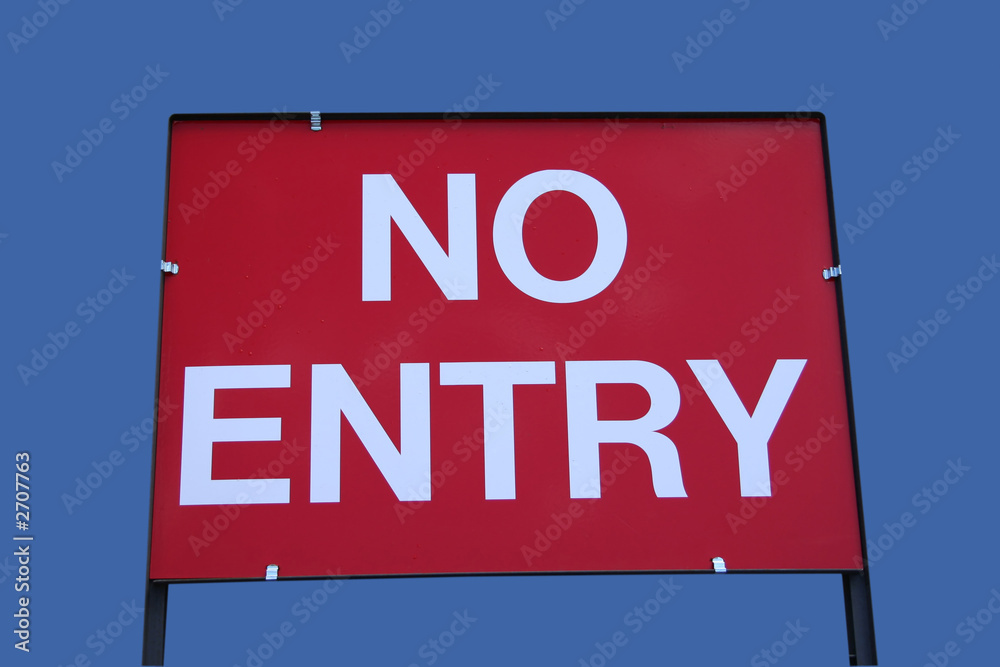 red no entry sign Stock Photo | Adobe Stock