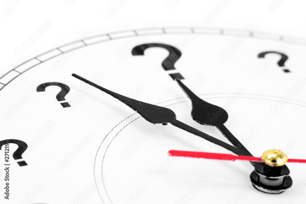 question mark clock Stock Illustration | Adobe Stock