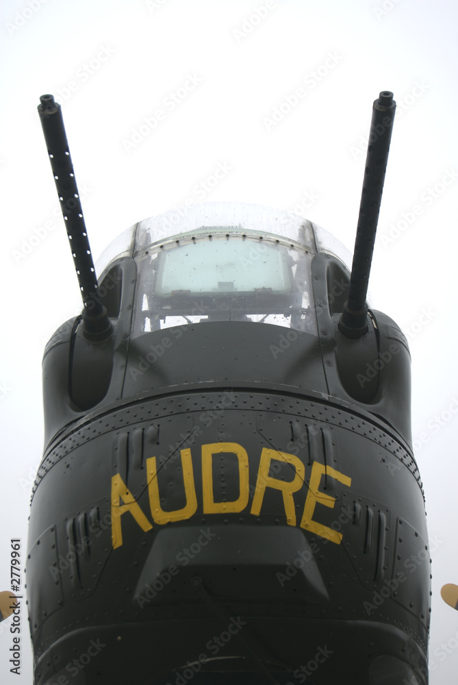 nose gun of wwii american bomber Stock Photo | Adobe Stock
