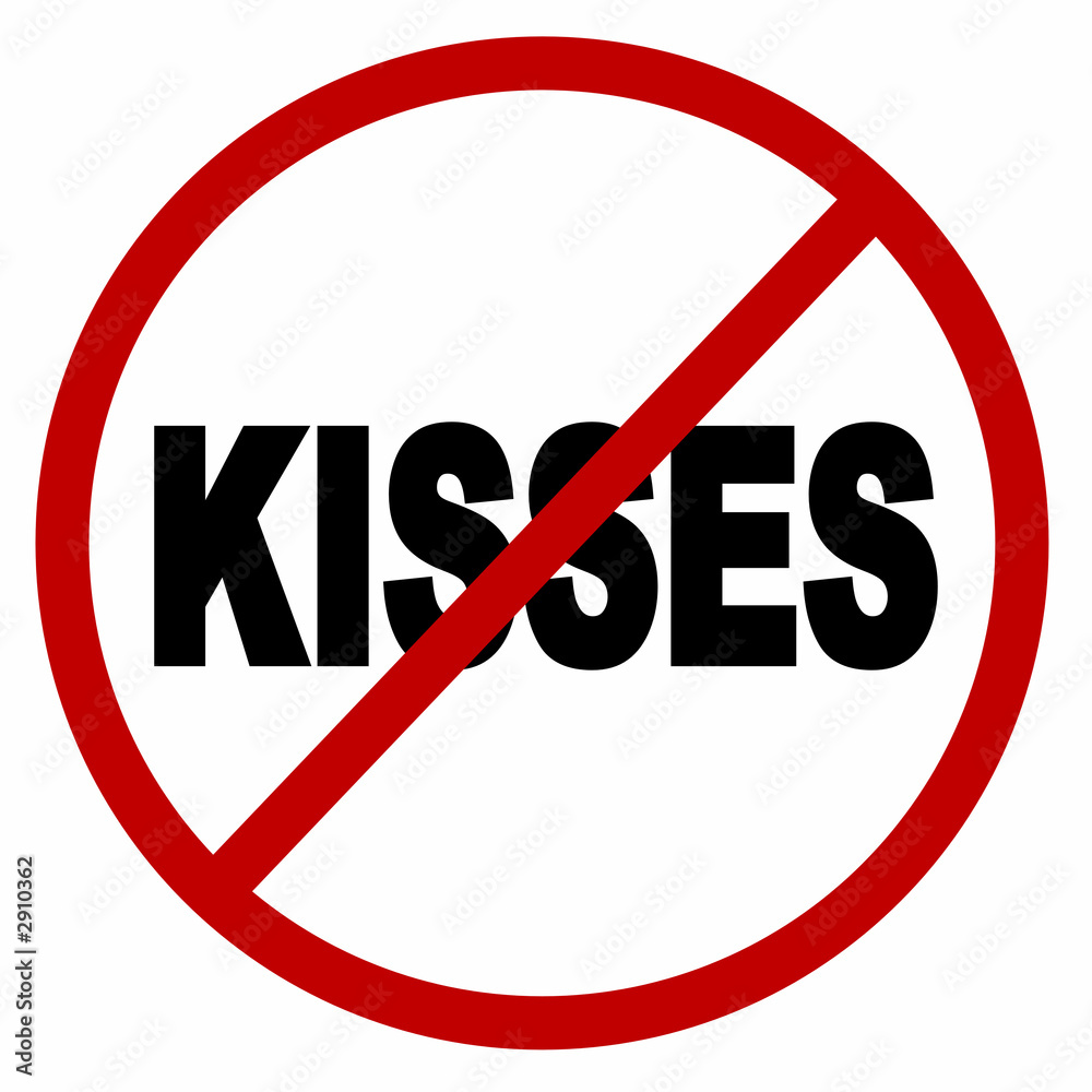 no kisses icon Stock Photo | Adobe Stock
