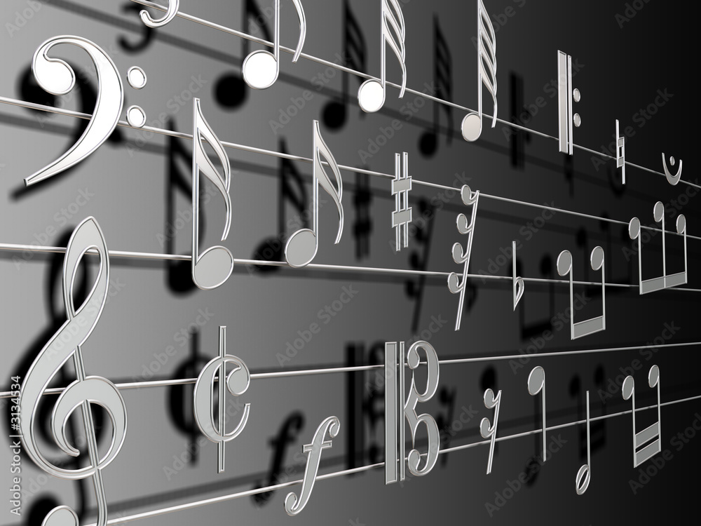 music notes Stock Photo | Adobe Stock