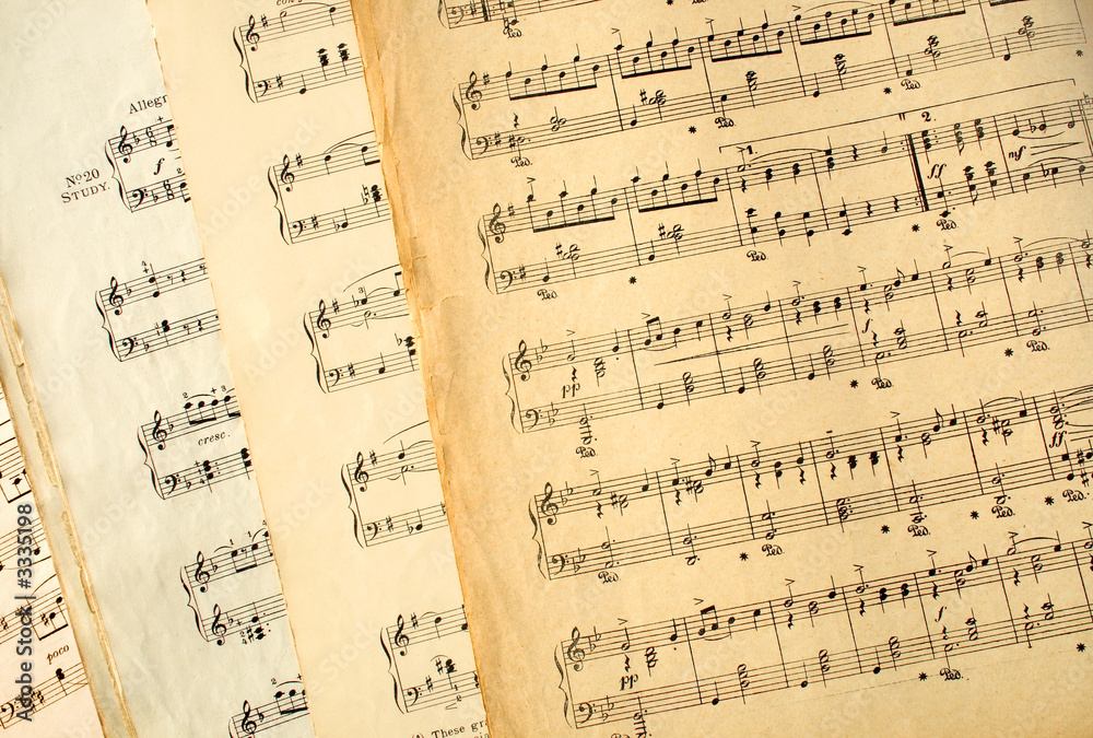 genuine old music sheets from the early 20th centu Stock Photo | Adobe ...