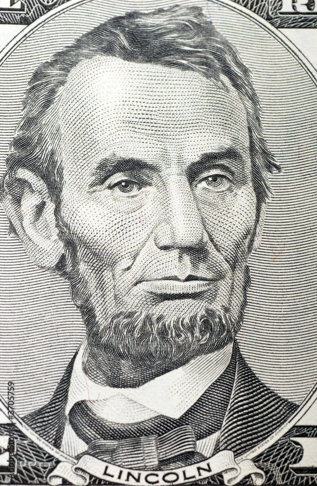 Close-up of President's Face on a dollar bill Stock Photo | Adobe Stock