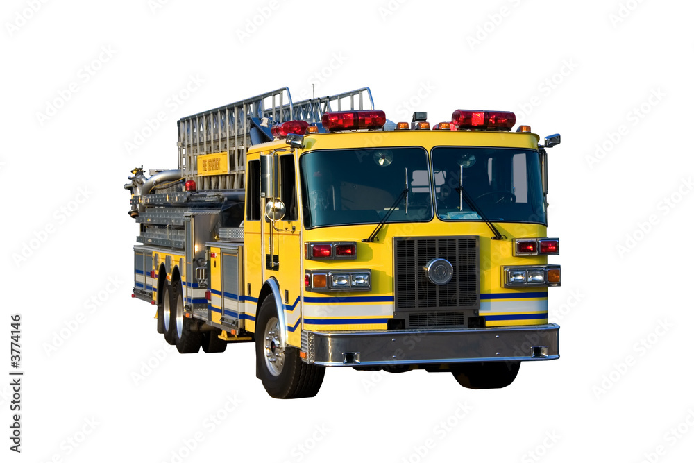 ladder Truck front isolated Stock Photo | Adobe Stock