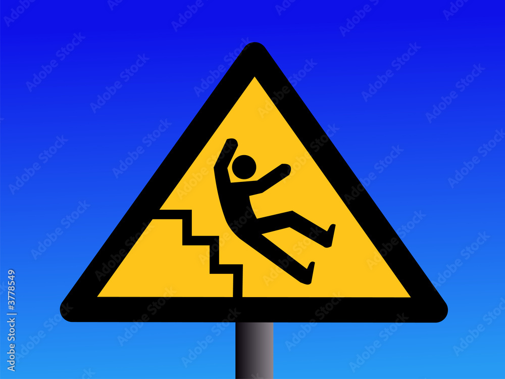 slippery steps sign Stock Illustration | Adobe Stock