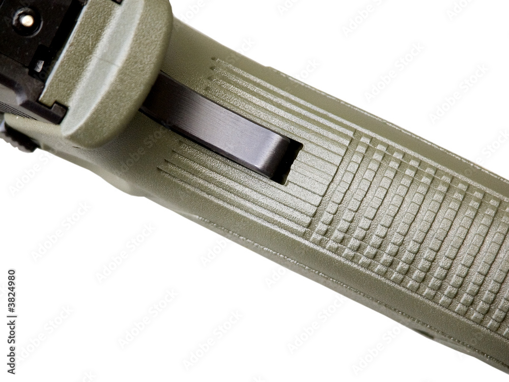 backstrap safety on a polymer pistol Stock Photo | Adobe Stock