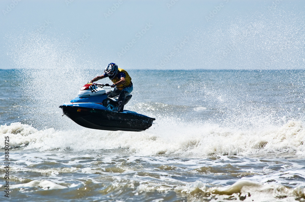 extreme jet-ski watersports with big waves Stock Photo | Adobe Stock
