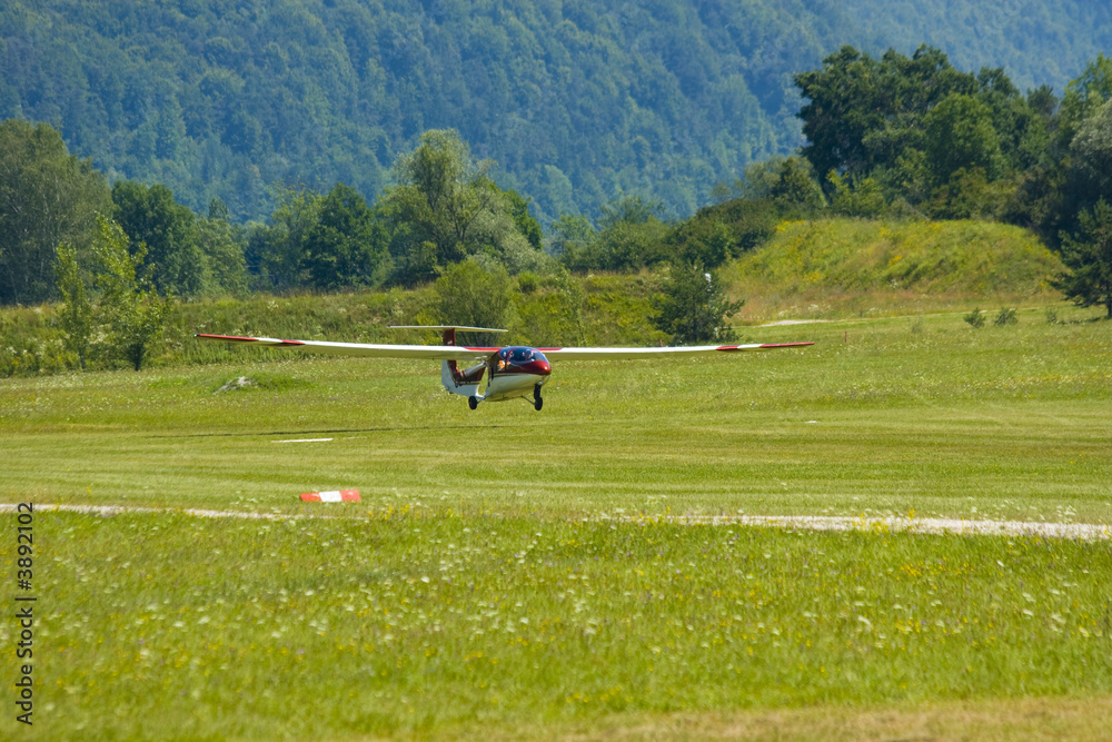 Ultralight Aircraft with pusher configuration propeller Stock Photo ...