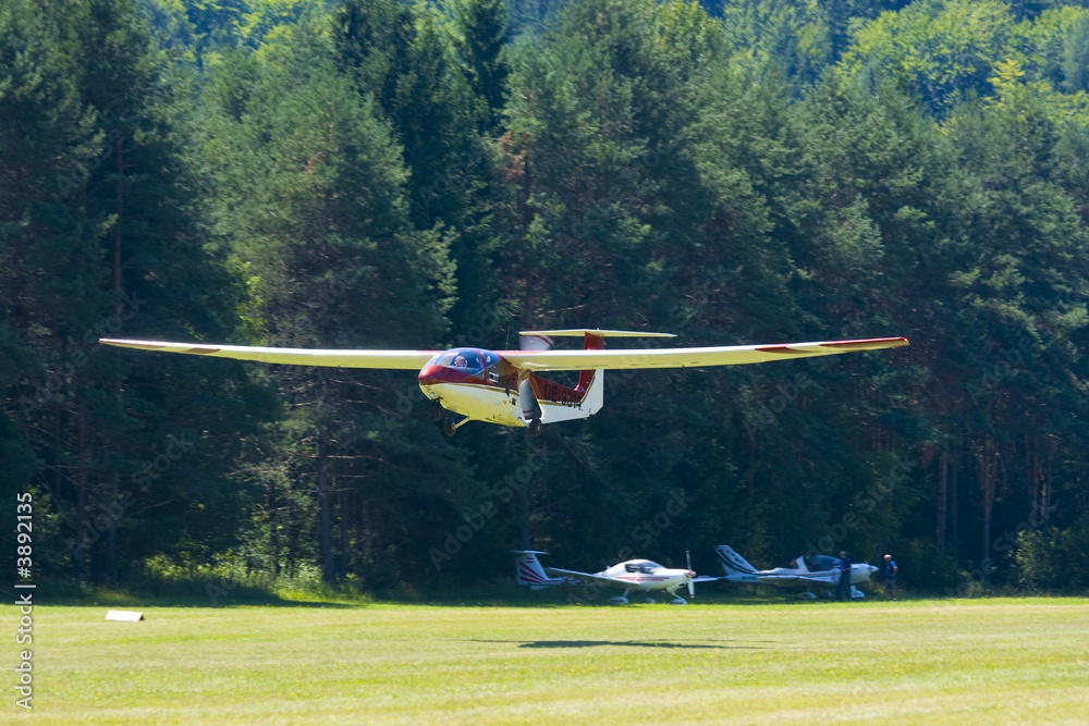 Ultralight Aircraft with pusher configuration propeller Stock Photo ...