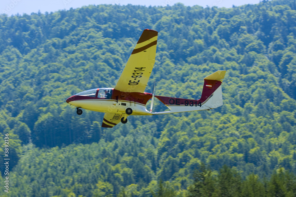 Ultralight Aircraft with pusher configuration propeller Stock Photo ...