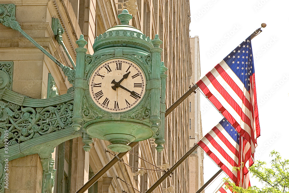 Famous Landmark Clock of the former Marshall Fields now Macy's Stock ...