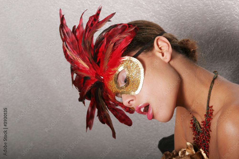 Sexy woman in mask Stock Photo | Adobe Stock