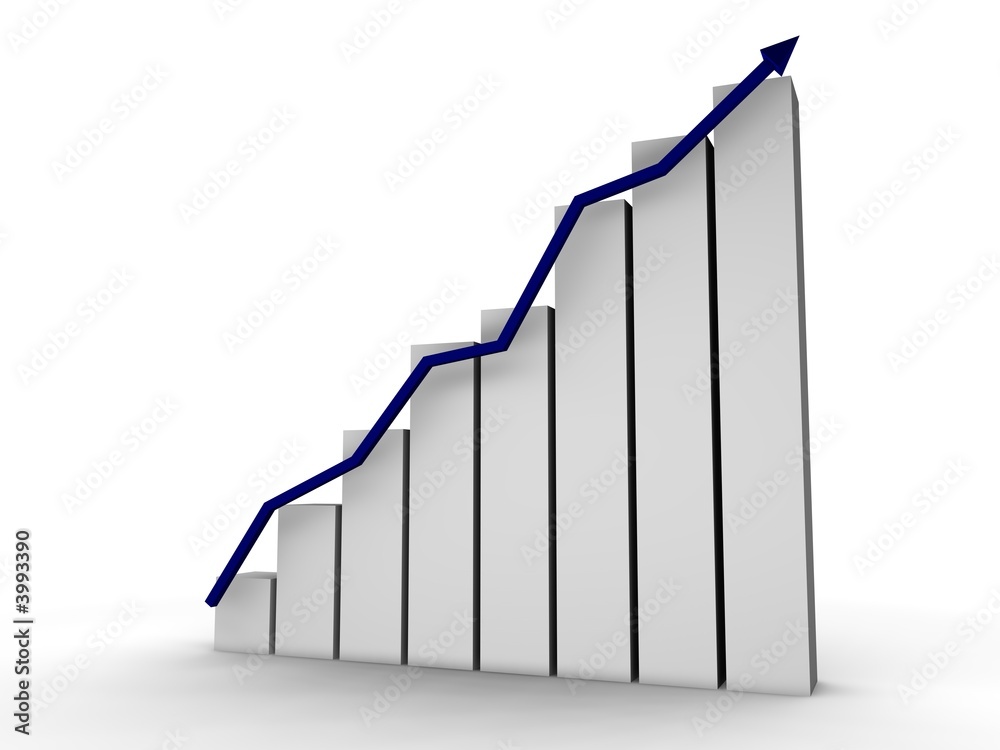 Croissance économique et graphique d'évolution Illustration Stock ...