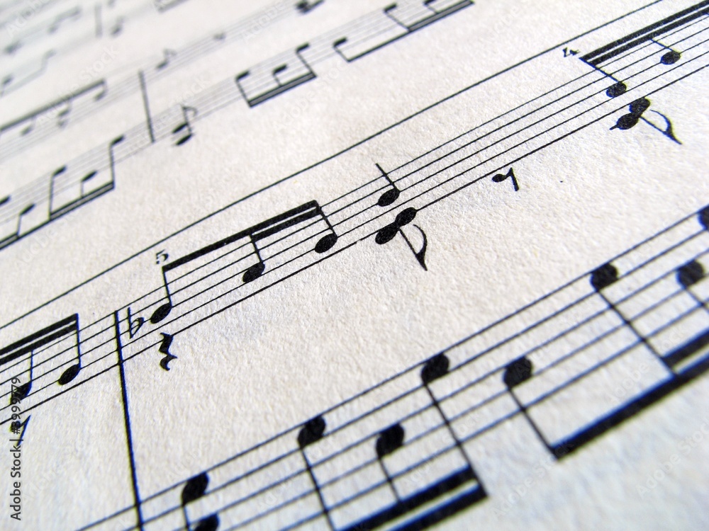 Notenblatt Stock-Foto | Adobe Stock