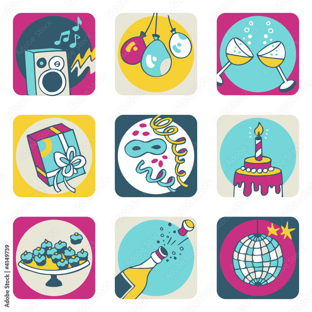 Vecteur Stock party picto | Adobe Stock