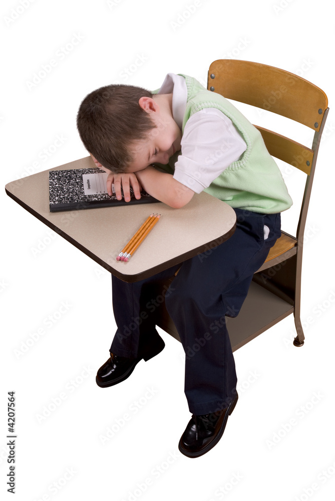 Kid Sleeping At Desk