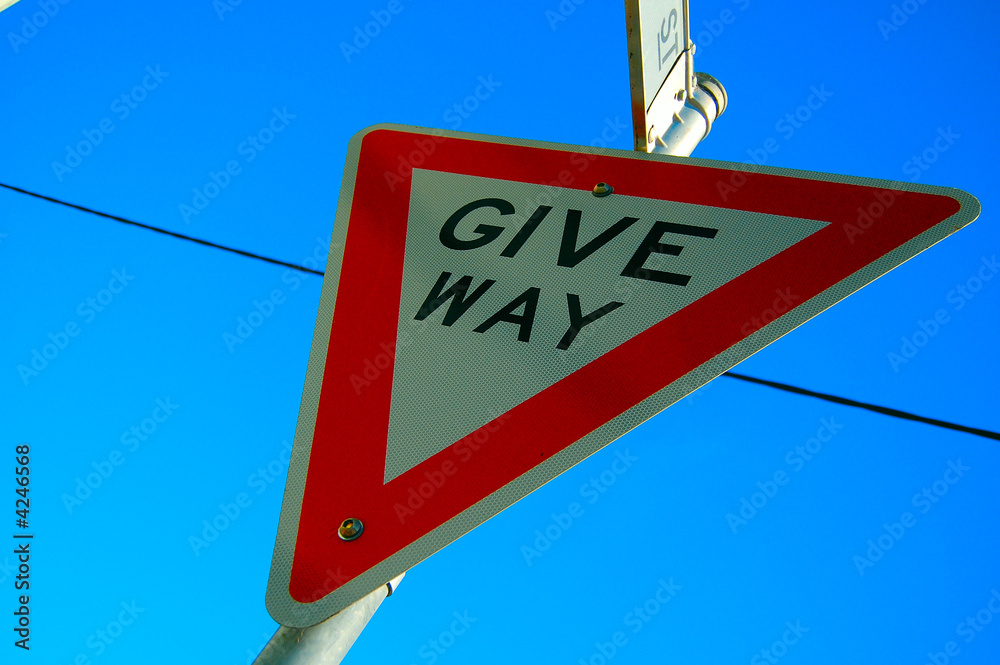 Give Way Sign Stock Photo | Adobe Stock