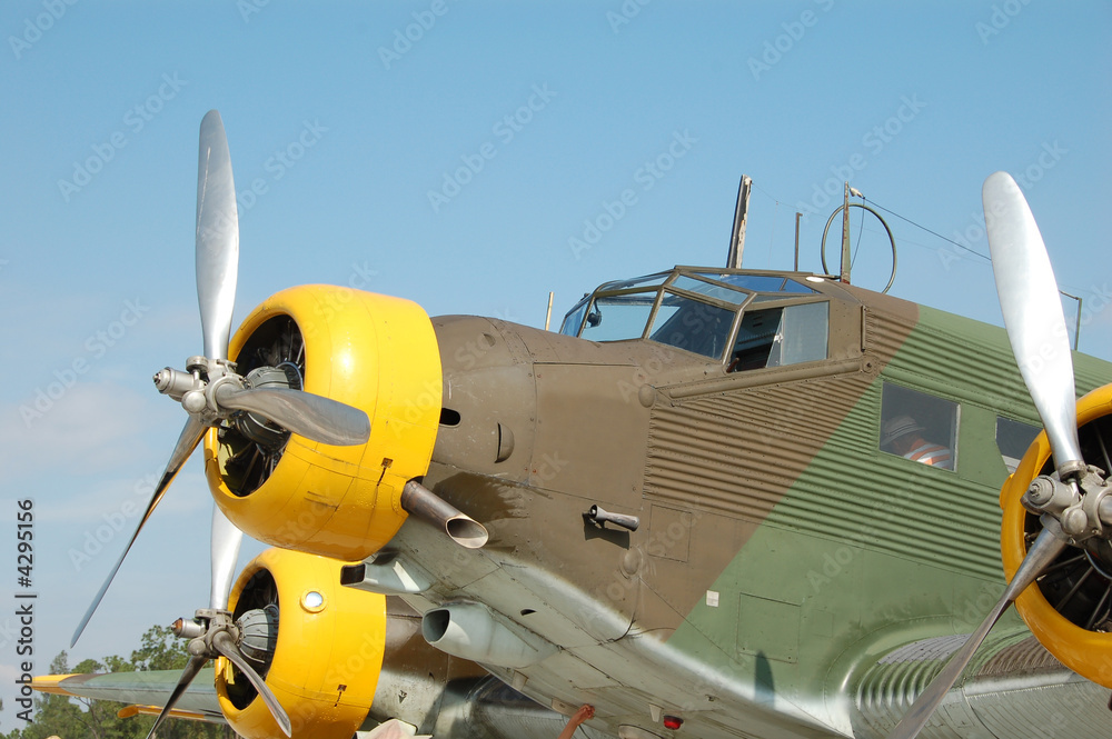 Junkers Ju-52 Nazi german warplane Stock-Foto | Adobe Stock