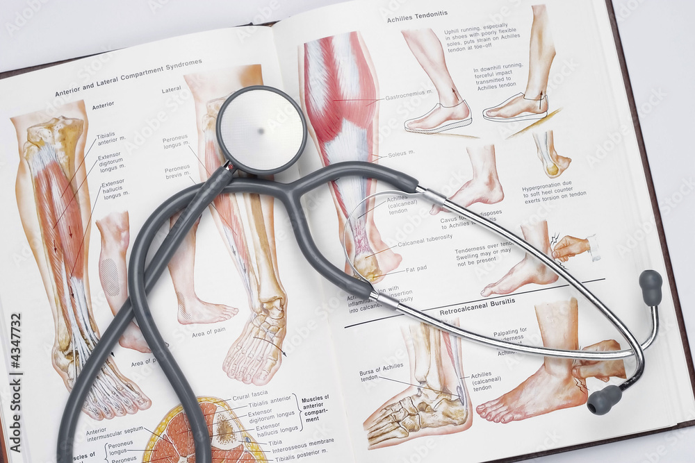 Surgeon's medical book and stethoscope Stock Photo | Adobe Stock