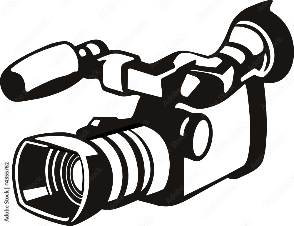 Video camera stencil style vector de Stock | Adobe Stock