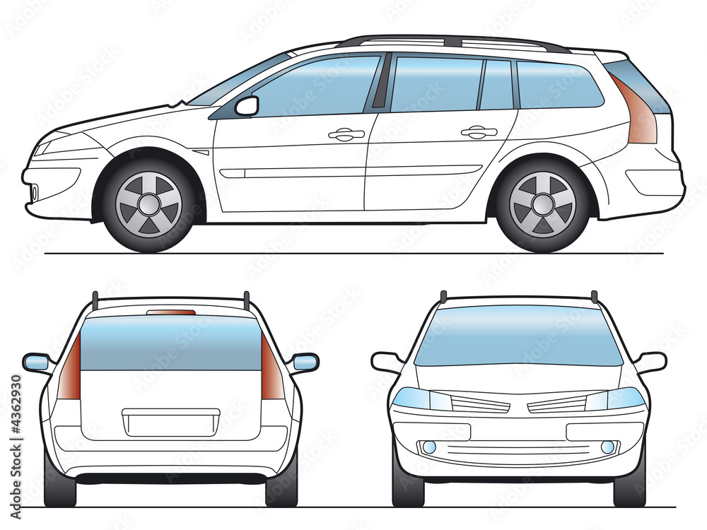 SW Car Stock Illustration | Adobe Stock