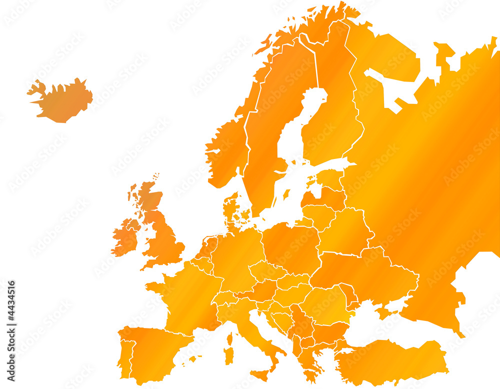 Carte France Orange Brillant Stock Illustration | Adobe Stock