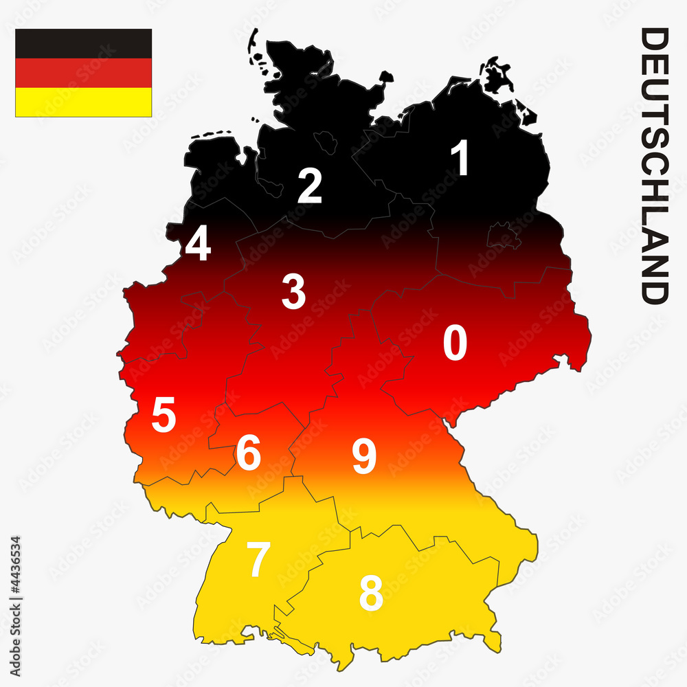 Postleitzahlen Deutschland Stock Illustration | Adobe Stock
