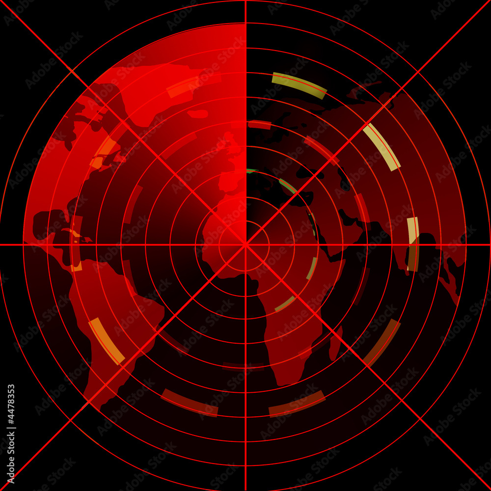 red radar screen Stock Illustration | Adobe Stock