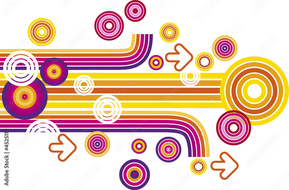 colorful circles and lines, abstract background design Stock Vector ...