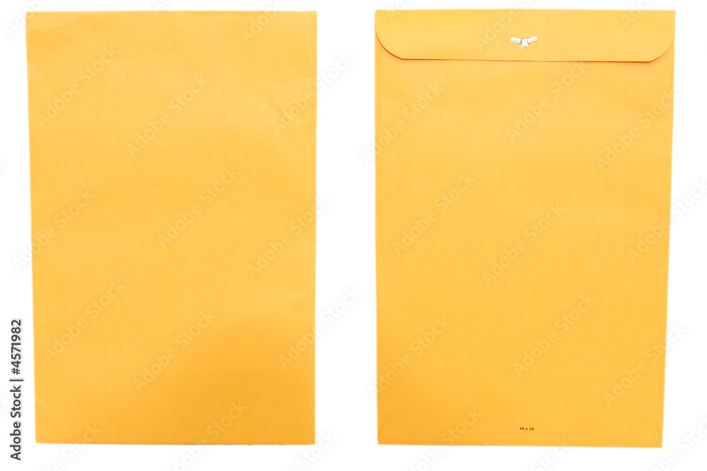 Large envelope front and back Stock Photo | Adobe Stock