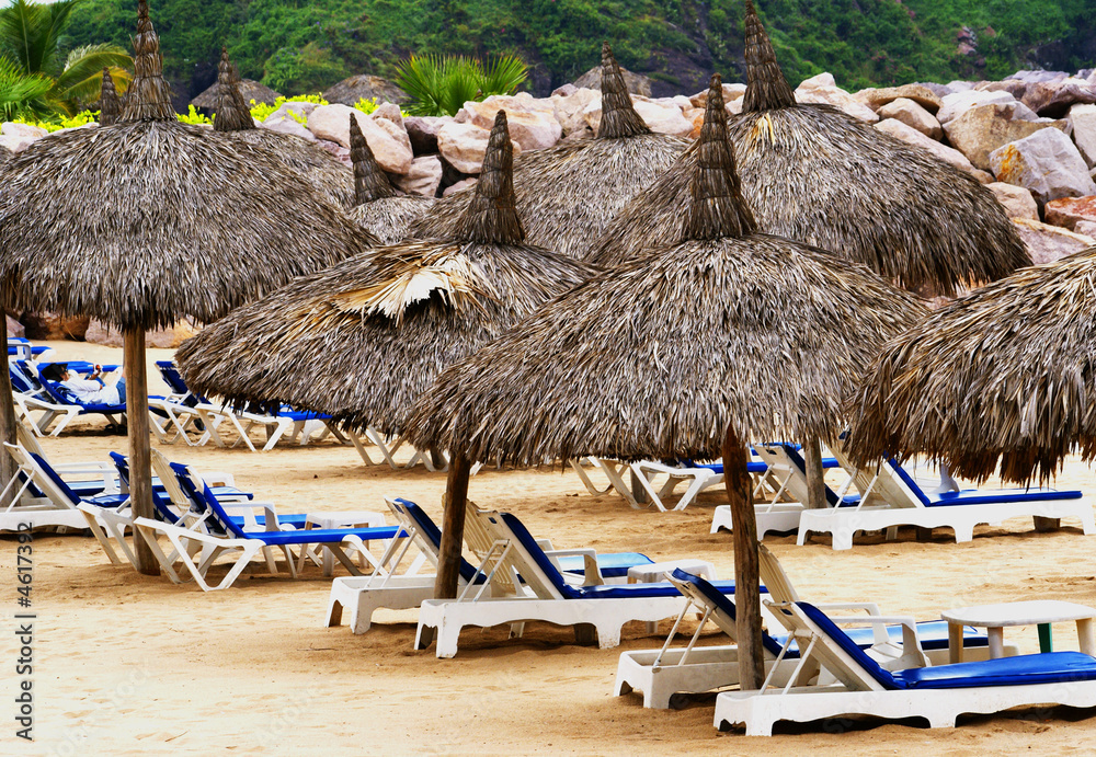 Palapas Stock Photo | Adobe Stock