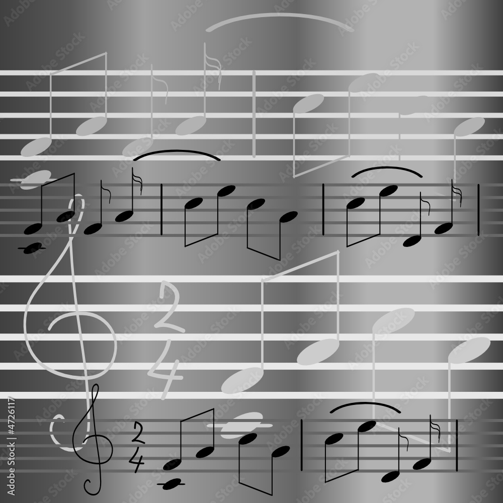 Seamless wallpaper with music notes Stock Vector | Adobe Stock