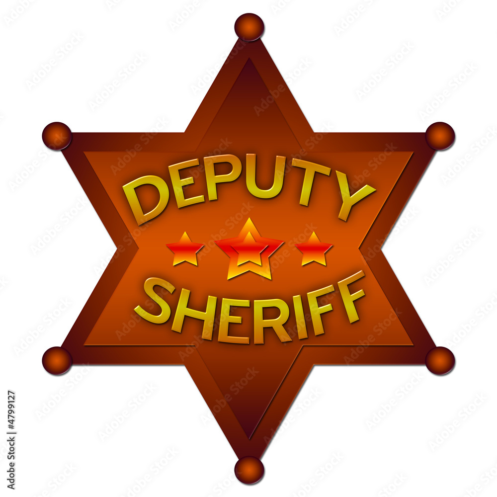 Deputy Sheriff abstract badge. Isolated Stock Illustration | Adobe Stock
