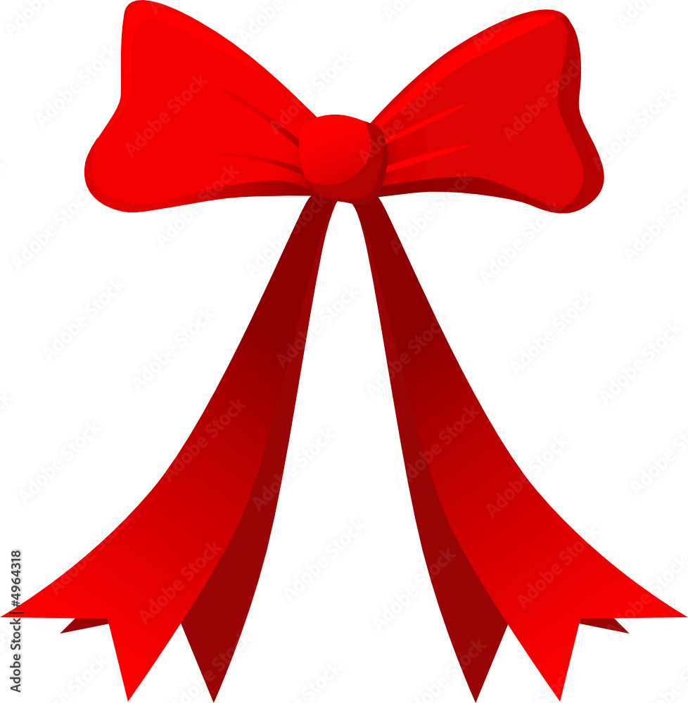 Vettoriale Stock Fiocco rosso natalizio | Adobe Stock
