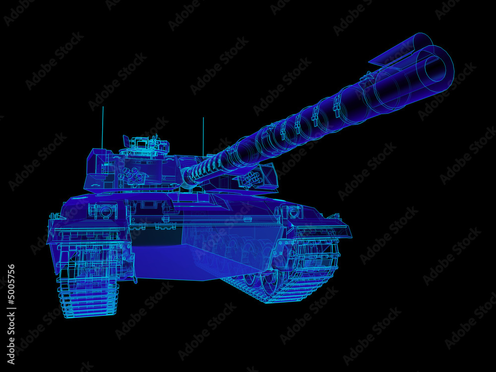 Technical illustration of the Challenger Main Battle Tank. Stock ...