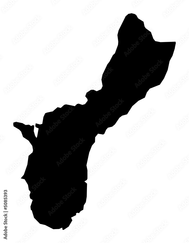 map of Guam Stock Illustration | Adobe Stock