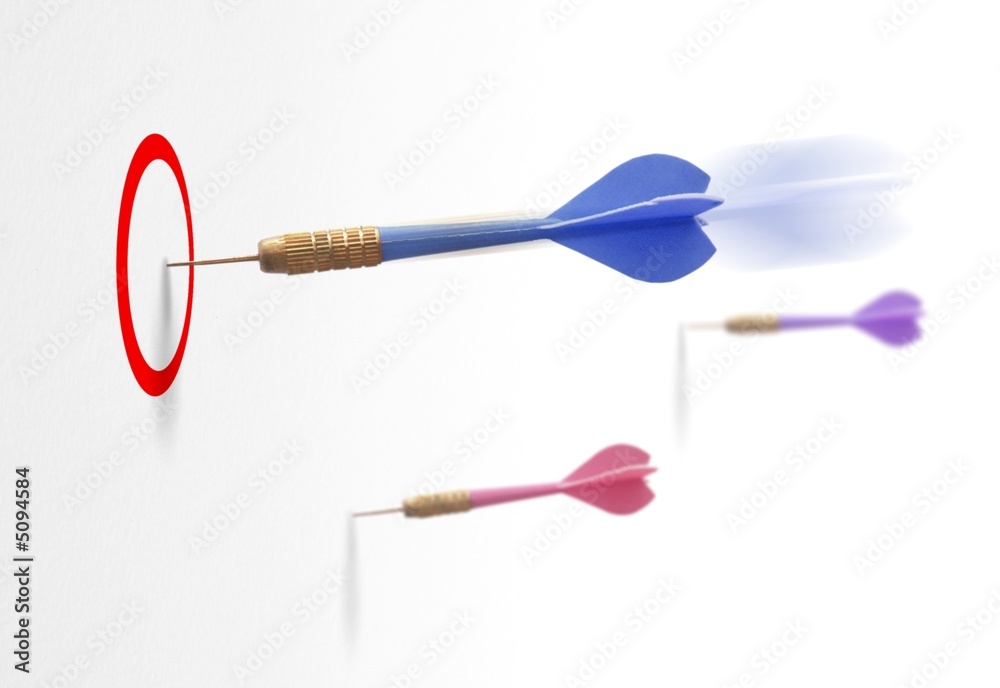 three darts symbol of strategy or business success Stock Photo | Adobe ...