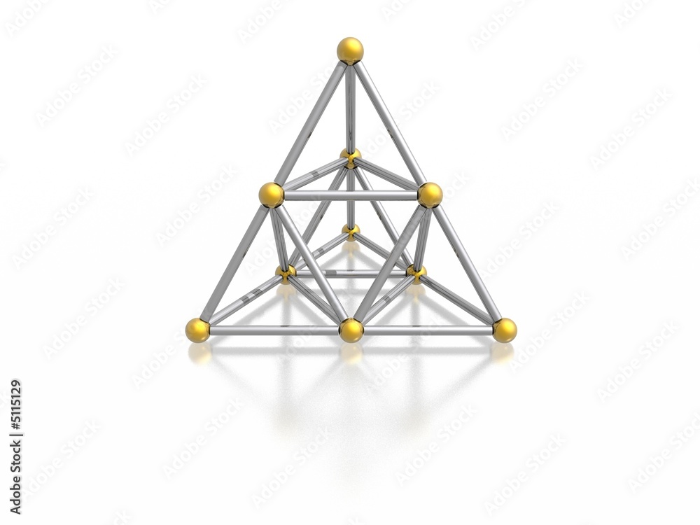 magnetic pyramid (high resolution 3D image) Stock Illustration | Adobe ...