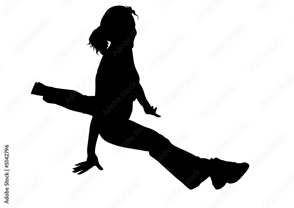 vector Girl. splits. health club Stock Vector | Adobe Stock