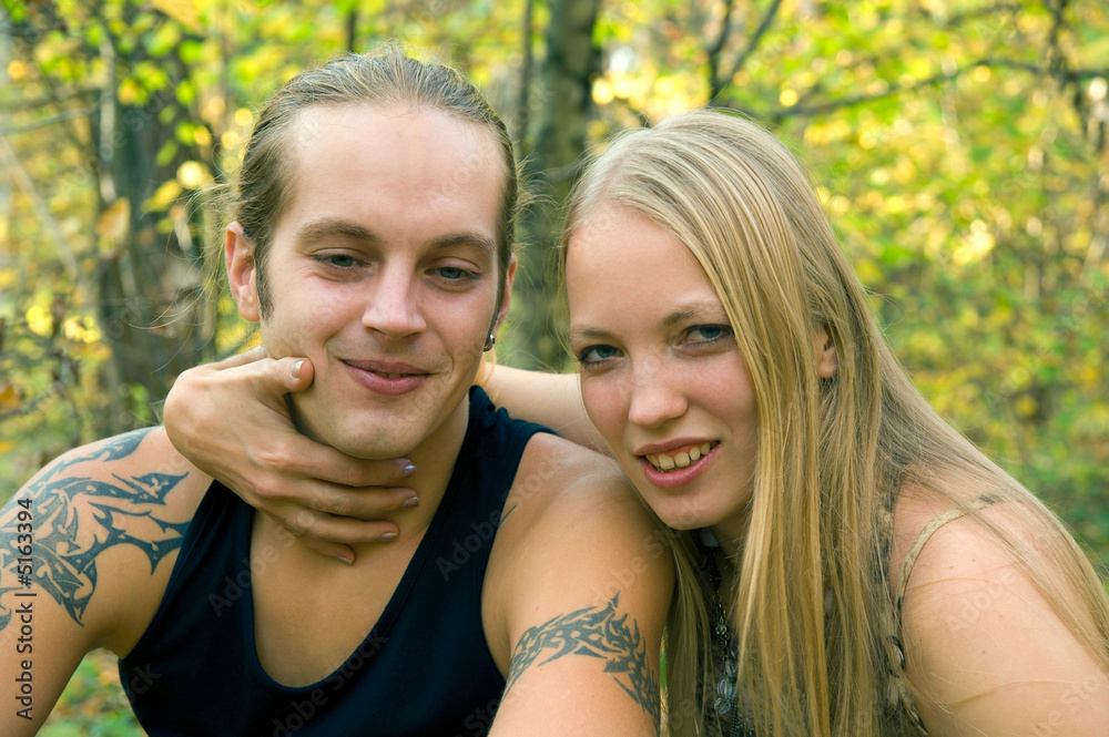 Young blond couple - domination Stock-Foto | Adobe Stock
