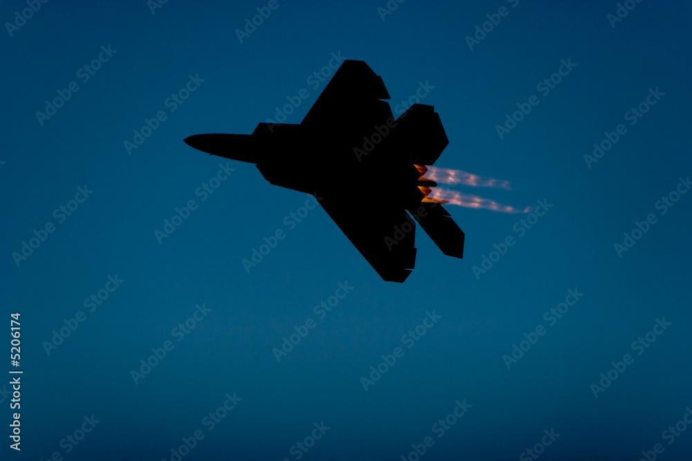 F-22 Raptor fighter jet silhouette Stock Photo | Adobe Stock