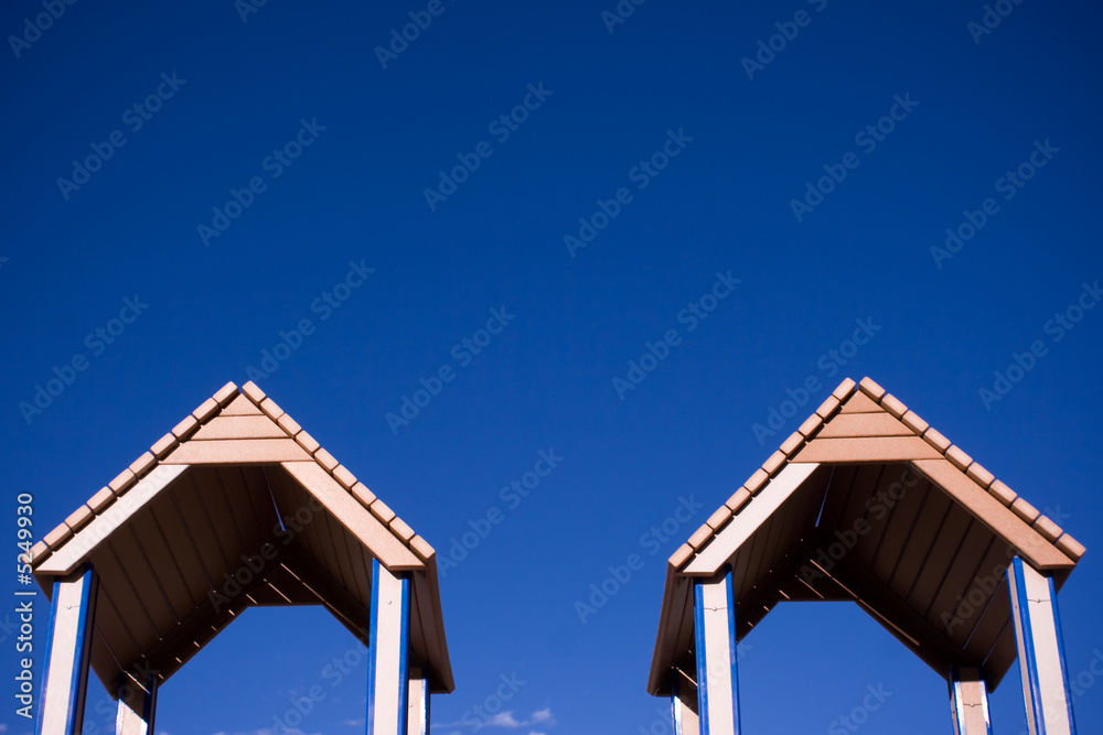 twin roofs Stock Photo | Adobe Stock