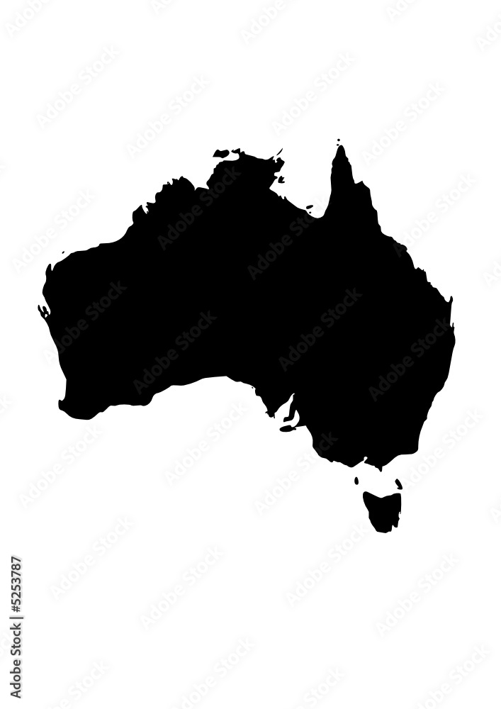vector map of australia Stock Vector | Adobe Stock
