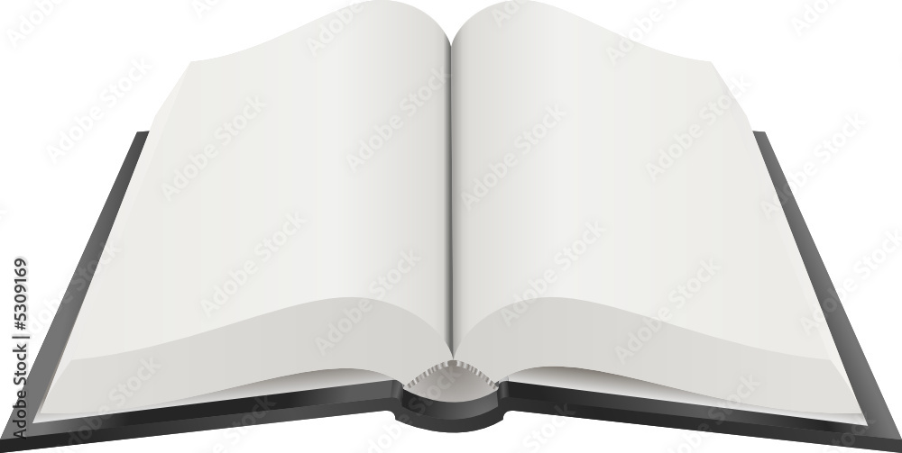 Open Book Illustration Stock Vector | Adobe Stock