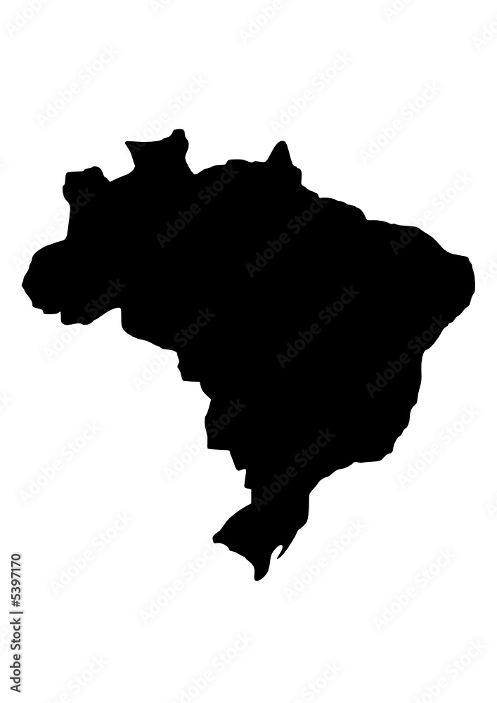 vector map of brazil Stock Vector | Adobe Stock