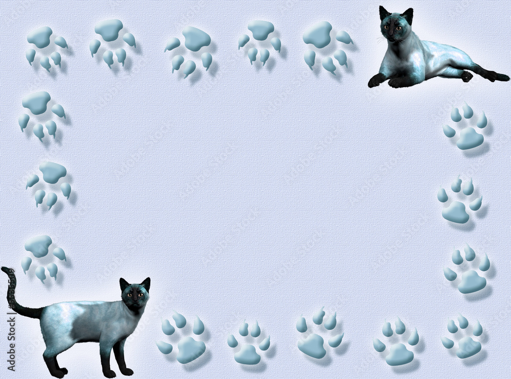 Cornice con gatti Stock Illustration | Adobe Stock